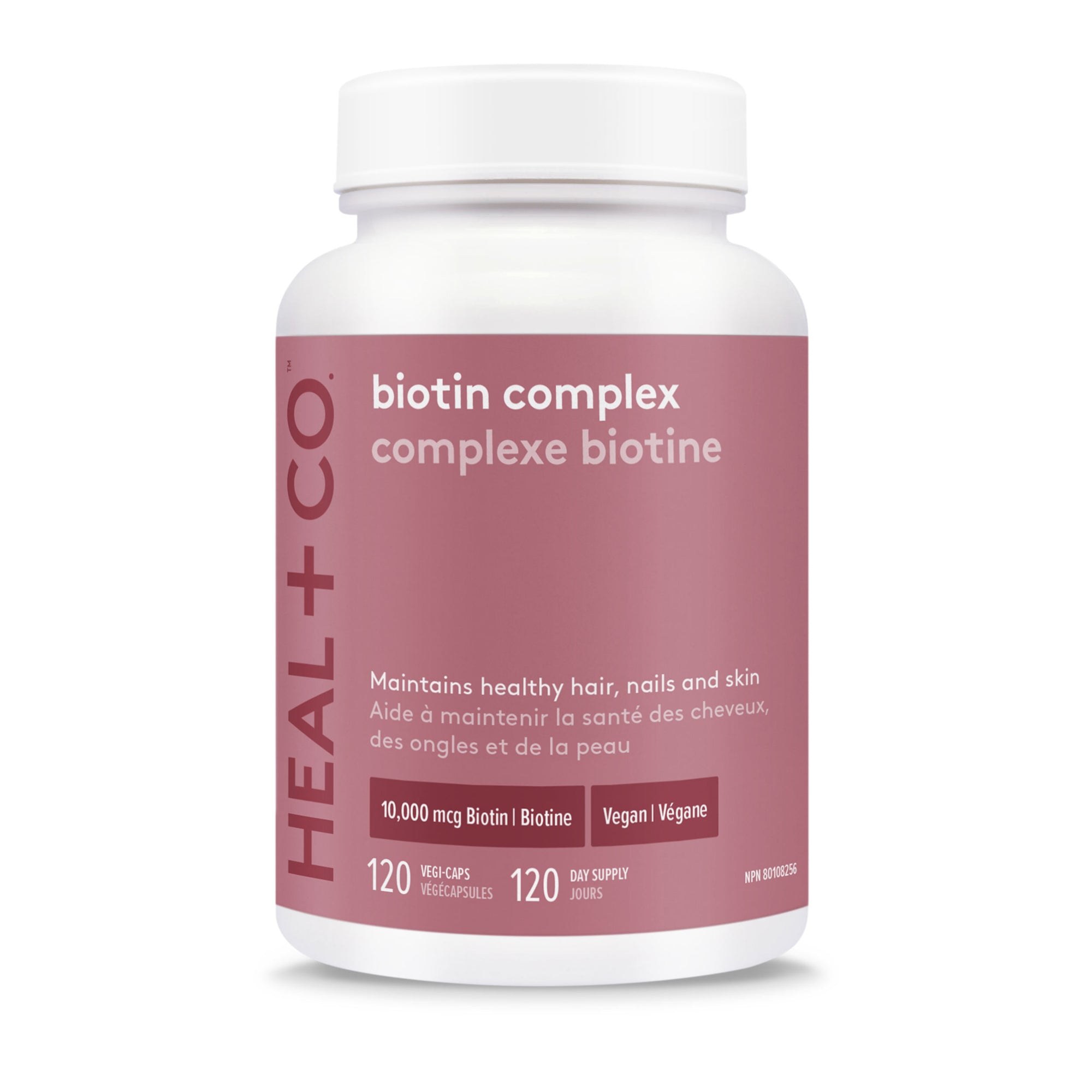 Heal + Co. Biotin Complex 10000 mcg 120 capsules