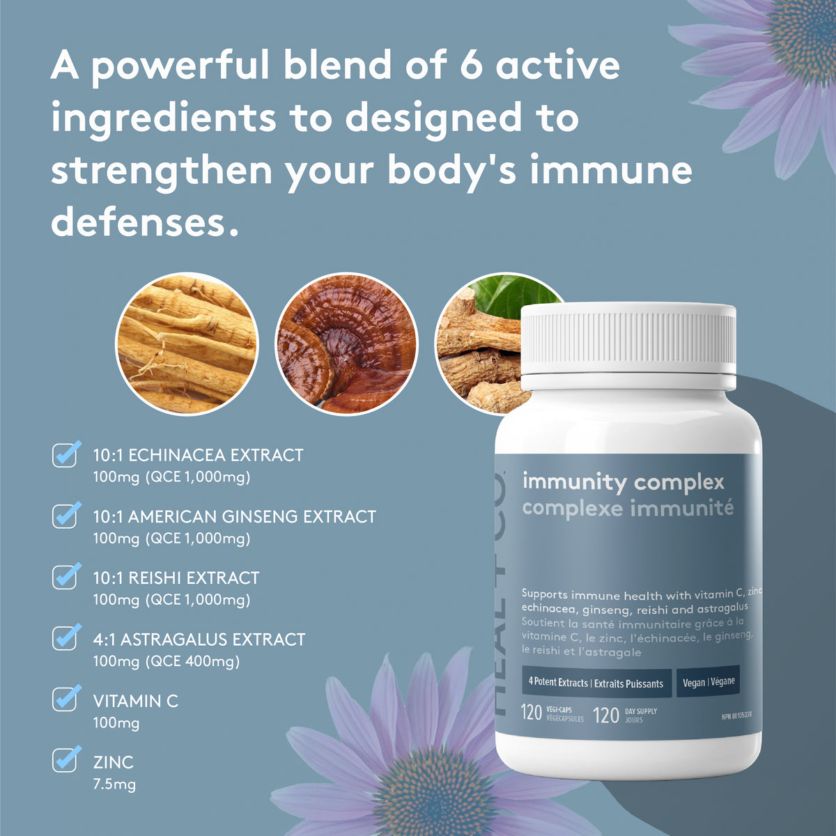 Heal + Co. Immunity Complex 500 mg capsules