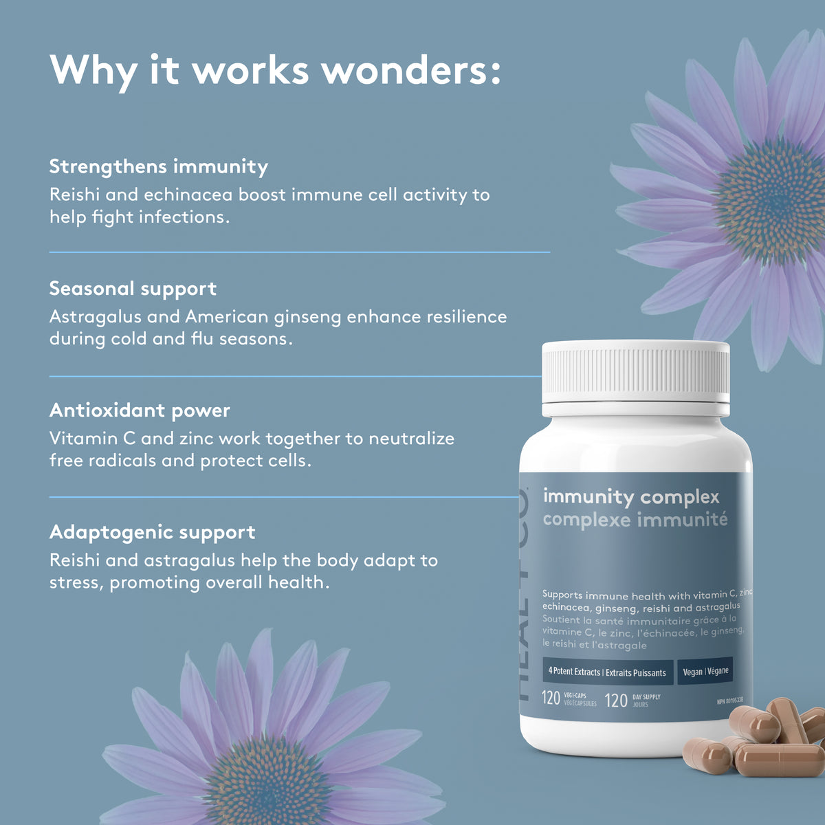 Heal + Co. Immunity Complex 500 mg capsules